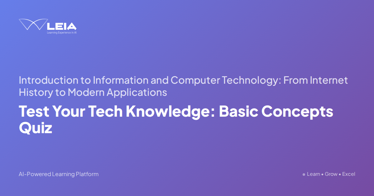 Test Your Tech Knowledge: Basic Concepts Quiz - Introduction to ...