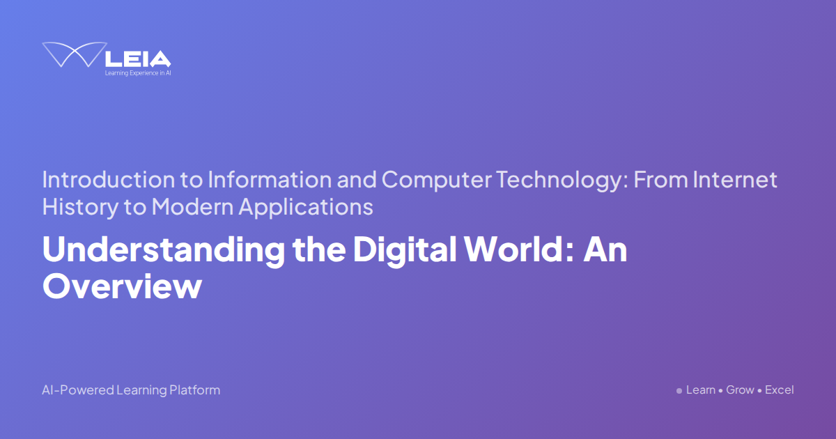 Understanding the Digital World: An Overview - Introduction to ...